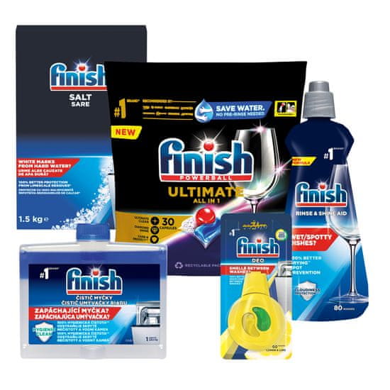 Finish Starter pack - Ultimate All in 1 tablete za pomivalni stroj, 30 ...