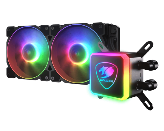 Cougar Aqua ARGB 280 AIO Liquid Cooler vodno hlajenje, 140 mm RGB ...
