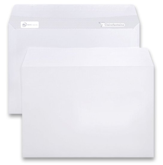 Clairefontaine Bela kuverta C5, samolepilna, brez okenca | mimovrste=)