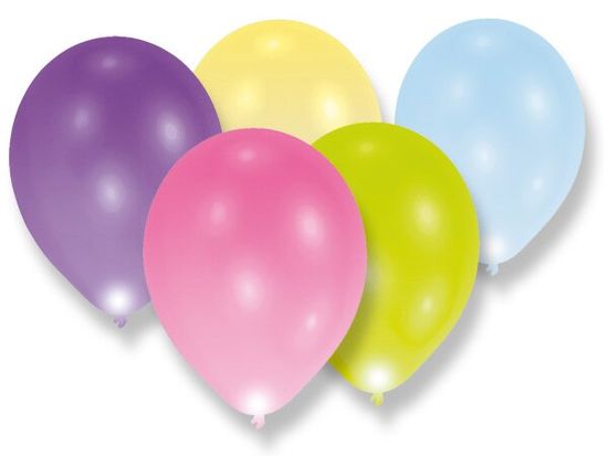Amscan Napihljivi LED baloni - pastelni 5 kosov | mimovrste=)