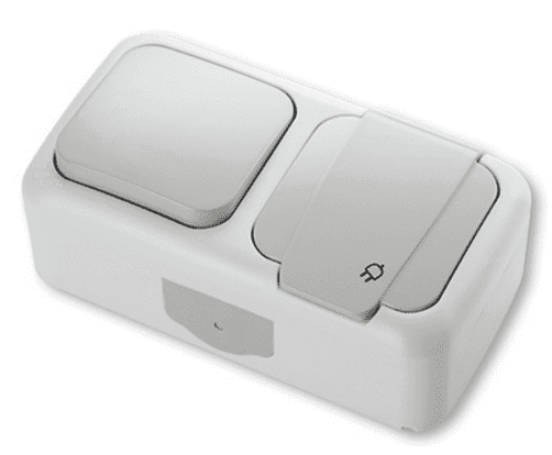 Panasonic Set PALMIYE N/O enopolno+šuko horizontalni 10A+16A siv IP54 ...