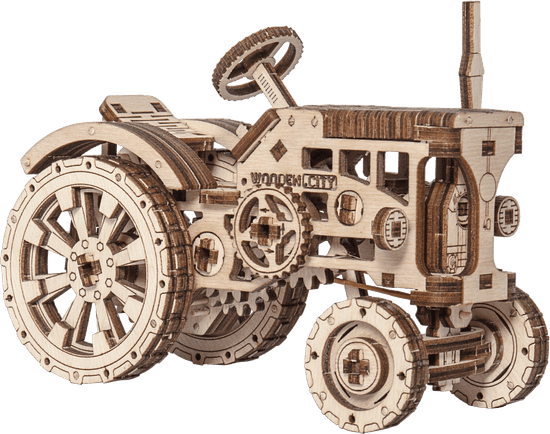 Wooden City 3D Sestavljanka Traktor 164 Kosov Mimovrste