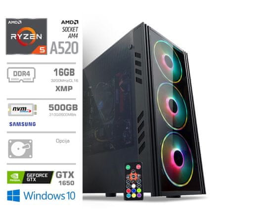 MEGA MT 5000 namizni gaming računalnik (PC-G5565-A) | mimovrste=)