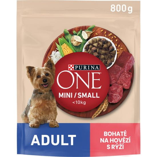 Purina ONE ONE ADULT pasja govedina, 8x800 g | mimovrste=)