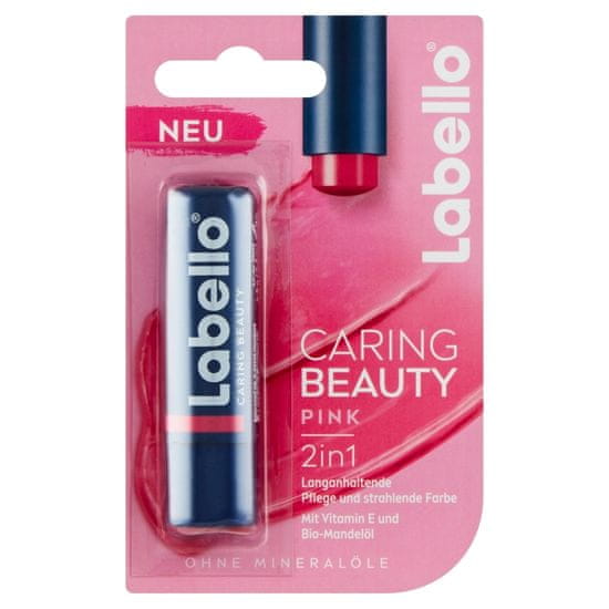 Labello Caring Beauty Pink barvni balzam za ustnice, 4,8 g | mimovrste=)