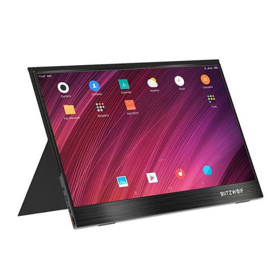 Blitzwolf prenosni monitor bw-pcm3, zaslon na dotik, 15,6'' (črn ...