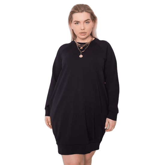 BASIC FEEL GOOD Ženska obleka plus size ARIADNE black RV-SK-6296.99_363118 | mimovrste=)