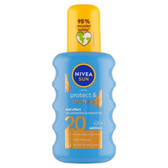 Nivea Sun Protect & Bronze sprej za porjavitev OF 20, 200 ml | mimovrste=)