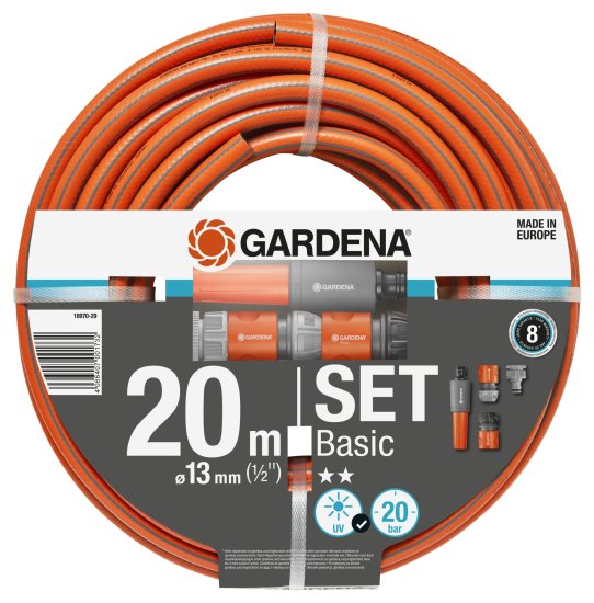 Gardena Basic cev 13 mm (1/2"), 20 m, s sistemskimi deli (18970-29) | mimovrste=)